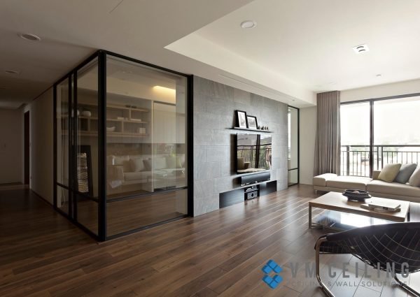 Glass Partition Wall - VM False Ceiling Singapore Partition Wall Contractor